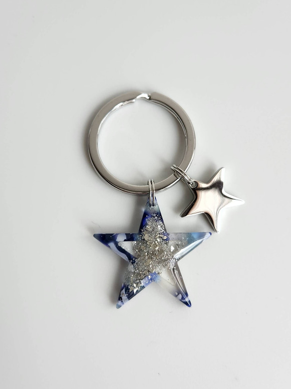 star key ring / blue ☆* キーリング M.R.S. 通販｜Creema(クリーマ) 15623869