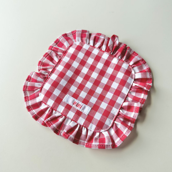 GINGHAM FRILL COASTER / 2PACK ( 11 COLORS ) 028 コースター RiRi gingham 通販 15638318｜Creema(クリーマ)