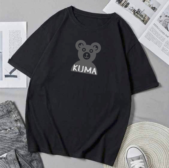 送料無料 ただのくま 選べる白黒4サイズ プレゼントにもオススメ KUMA Tシャツ Cozy pop 通販 15654026｜Creema(クリーマ)