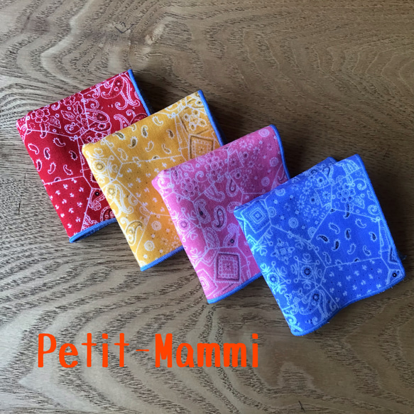 ガーゼミニハンカチ4枚セット★バンダナ柄★23.3A-4 その他入園グッズ petit-mammi(ぷちマミー) 通販 15658561 ...