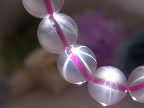 高品質 マダガスカル産 大粒 スターローズクォーツ10.5㎜ 美しい スター効果 透明感 ピンク 天然石ブレスレットH1 ブレスレット ねこの ...