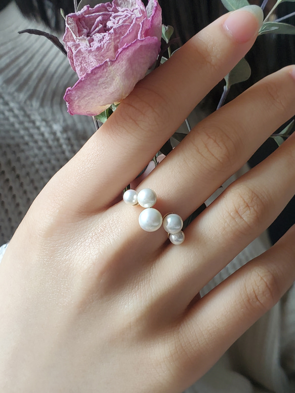 選べるパールリング、バーブルSV925、デザイン＆カラー選べるリングRS-235（フォーマルシーンにも、結婚式にも） 指輪・リング Ring and I 通販 15662816｜Creema ...