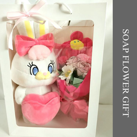 ソープフラワー 花束 6本 人形花束 フラワーギフト GIFT FOR YOU ギフトフォーユー アートフラワー フラワー 通販 ...