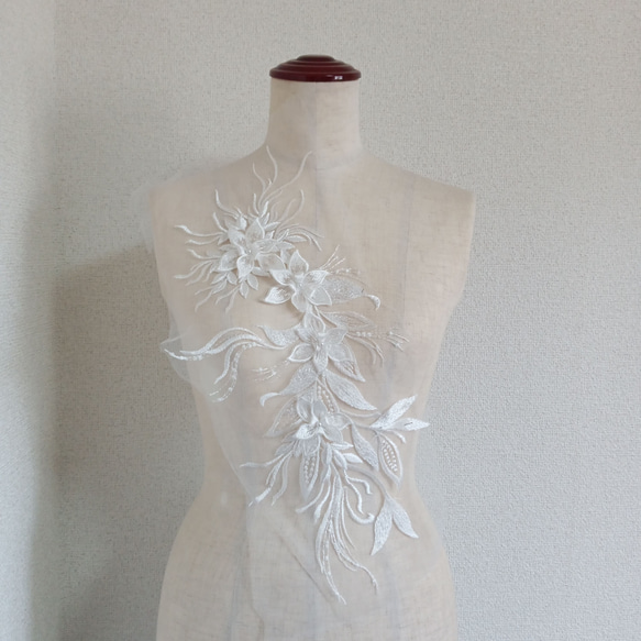 AZ013ホワイト 立体お花モチーフレース 胸元レース 刺繍レース 6色展開 レース AOLZER（全国一律送料無料） 通販 15680030 ...