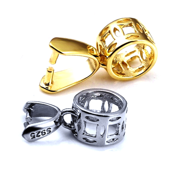 s925 スターリング シルバー ラージ ホール 銅 コイン ペンダント バックル 開口部: 4mm ペンダント クラスプ 92 チャーム DIY Workshop 通販 15681112 ...