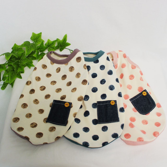 【受注】くすみカラー×クレヨンドットのタンクトップ 小型犬服オーダー SSS～LLL ペット服・アクセサリー 犬服屋Ricky 通販 15685845｜Creema(クリーマ)