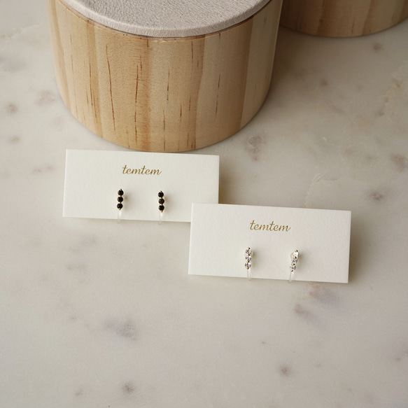 CZドットノンホールピアス(GR-E019C、GR-E020C) イヤリング・ノンホールピアス temtem 通販 15686575｜Creema(クリーマ)