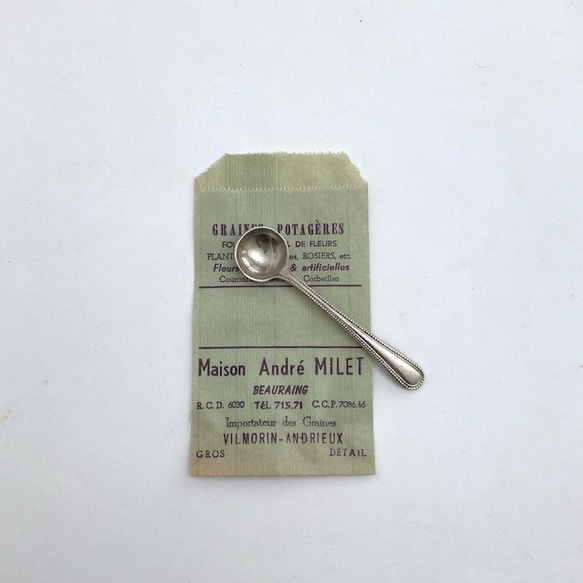 ヴィンテージスプーン mini spoon アンティークシルバーマスタードスプー ドット柄 イギリス製インダストリー DIYパーツ cocon 通販｜Creema(クリーマ) 15686896