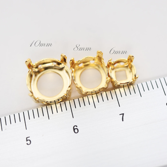金アレ対応 真鍮製 24KGP Vカット用 石座 空枠 10個 金具・チェーン Trois anges＊9～17夏季休業 通販 15688798｜Creema(クリーマ)
