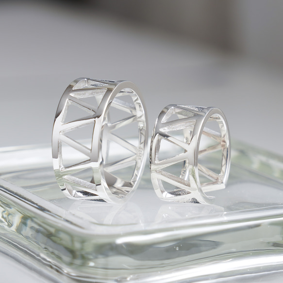 Triangle Openwork Earcuff / SV925 ≪送料無料≫ イヤーカフ Kumpel by p 通販 15698448｜Creema(クリーマ)
