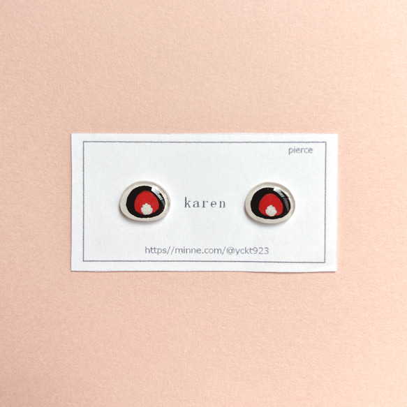 苺大福のピアス/イヤリング ピアス（スタッド・一粒） karen 通販 15711240｜Creema(クリーマ)