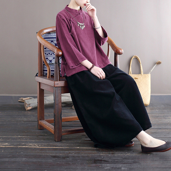 トップス ブラウス 20108 ブラウス 喜墨綿麻 通販 15718894｜Creema(クリーマ)