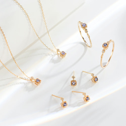 再出品 宝石のような スクエアタンザナイト薄紫 S925純銀 スリムゴールドk14gp仕上げ リング*ネックレス 指輪・リング 天然石アクセサリーのfiracia 通販 15727653 ...