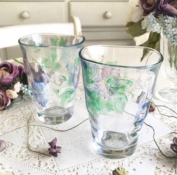 涼しげな朝顔のグラス グラス Ariel 🥀 通販｜Creema(クリーマ) 15730671
