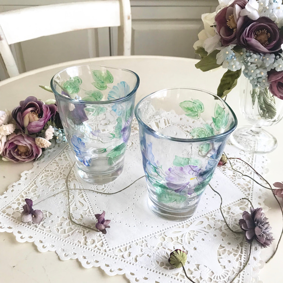 涼しげな朝顔のグラス グラス Ariel 🥀 通販｜Creema(クリーマ) 15730671