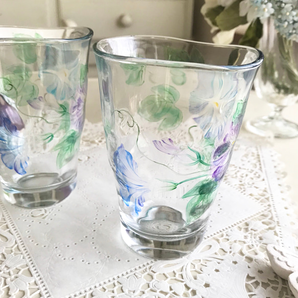 涼しげな朝顔のグラス グラス Ariel 🥀 通販｜Creema(クリーマ) 15730671