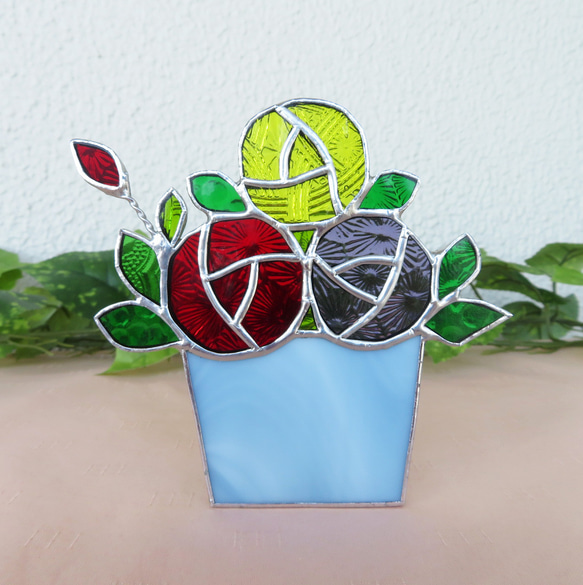 ステンドグラス 薔薇とつぼみ その他インテリア雑貨 pi-tyan 通販｜Creema(クリーマ) 15736530