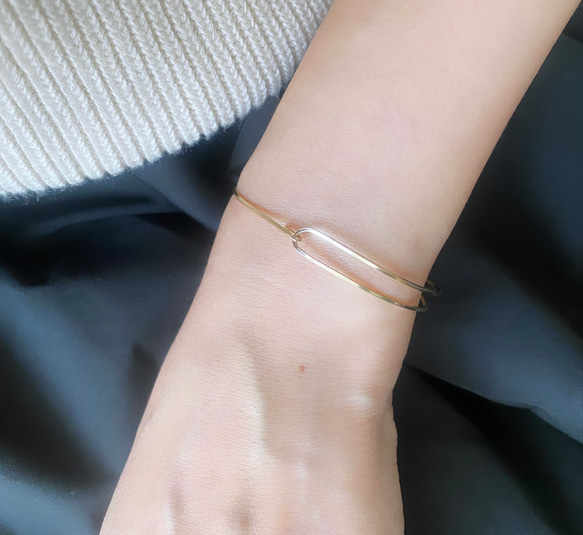 connection bangle サイズオーダー バングル 14kgf バングル・リストバンド f accessory 通販 15738015｜Creema(クリーマ)