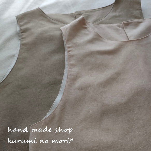 春色コットンリネン ベスト サイズ M・L ベスト kurumi no mori* 通販 15740676｜Creema(クリーマ)