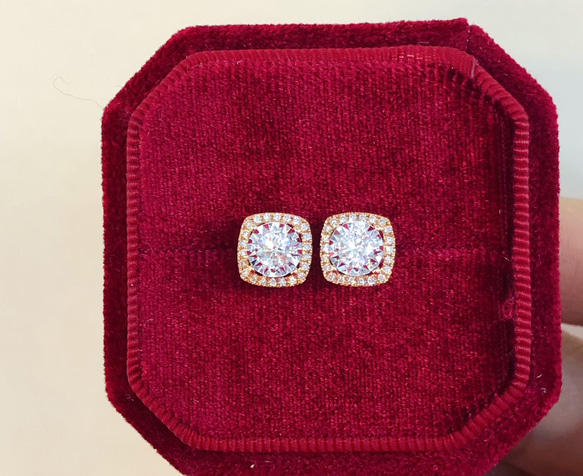 天然ダイヤモンドピアス0.58ct k18 ピアス（スタッド・一粒） パール大好き(購入前にコメントください) 通販｜Creema(クリーマ) 15745686