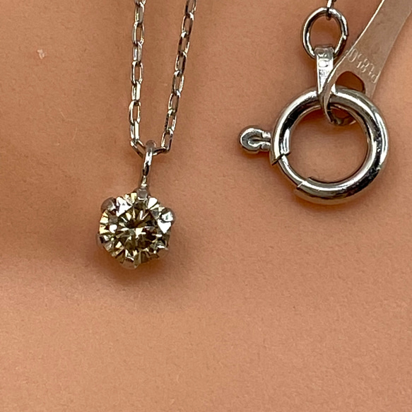 pt900 pt850 天然ダイヤモンド 0.1ct ネックレス ネックレス・ペンダント よーだ 通販 15752985｜Creema(クリーマ)