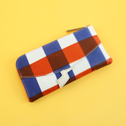 【ツキイチレザー/vol.8】思わず誰かに見せたくなるモンスターL字財布/L字長財布【手描きチェック】 長財布 SÜPERB (シュパーブ ...