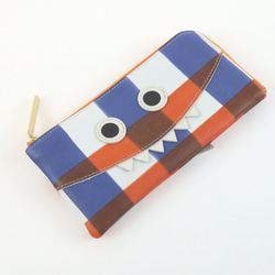 【ツキイチレザー/vol.8】思わず誰かに見せたくなるモンスターL字財布/L字長財布【手描きチェック】 長財布 SÜPERB (シュパーブ ...