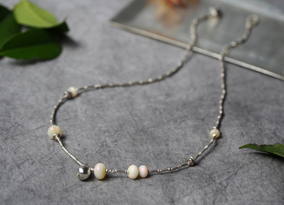 オパール シルバーネックレス ネックレス・ペンダント .- K A L P A -. 通販｜Creema(クリーマ) 15765007