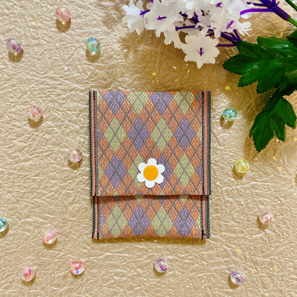 小物入れ【Mサイズ】今様300 ボタン：白花 名刺入れ・カードケース 和jp 通販 15767604｜Creema(クリーマ)