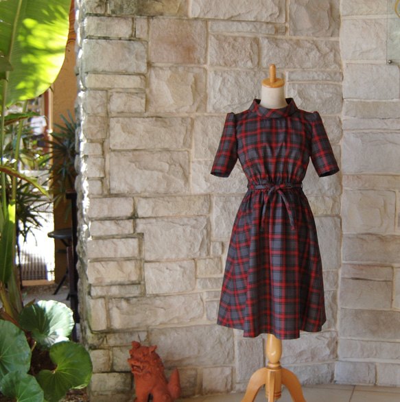 赤毛のアン グリーンゲイブルスの世界 ロールカラー クラシカルワンピース 五部袖 ワンピース マルックmaruccu沖縄 通販｜Creema ...