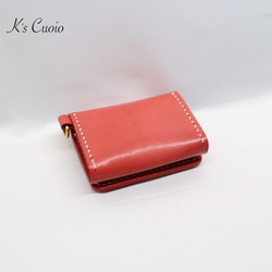 ヌメ革 ミニポーチ（レッド色）【送料無料】 ポーチ kscuoio 通販 15775845｜Creema(クリーマ)