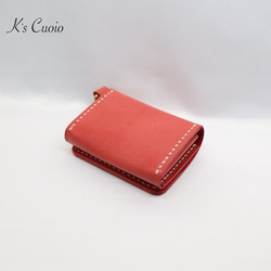 ヌメ革 ミニポーチ（レッド色）【送料無料】 ポーチ kscuoio 通販 15775845｜Creema(クリーマ)