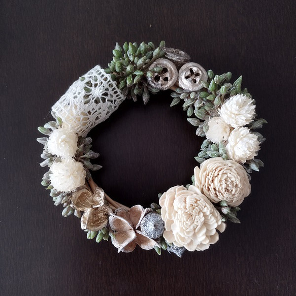 【在庫セール・送料無料】木の実のミニリース ドライフラワー スウィートウィット 通販｜Creema(クリーマ) 15781525