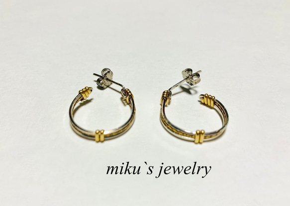 シルバー925、14kgf マルチワイヤーフープピアス ピアス（フープ） miku 通販 15786011｜Creema(クリーマ)