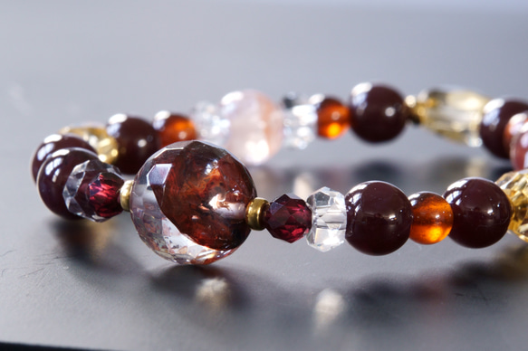 Sさまご予約作品【InFRAME開設セール】半額！【一点もの】♪ピンクファイアーアゼツライト＆シトリン＆ガーネット ブレスレット Cotonoha 通販 15788963｜Creema(クリーマ)