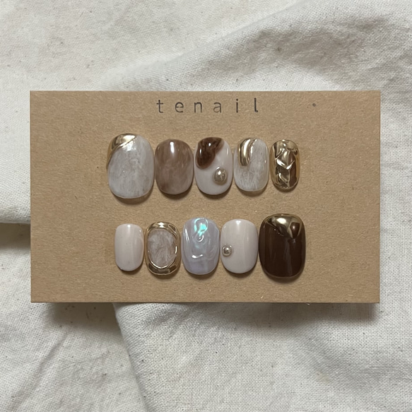 オーダーネイルチップ 韓国ネイル ニュアンスネイル ネイルチップ（つけ爪） tenail 通販 15794850｜Creema(クリーマ)