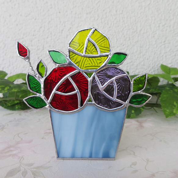 ステンドグラス 薔薇 その他インテリア雑貨 pi-tyan 通販｜Creema(クリーマ) 15799882