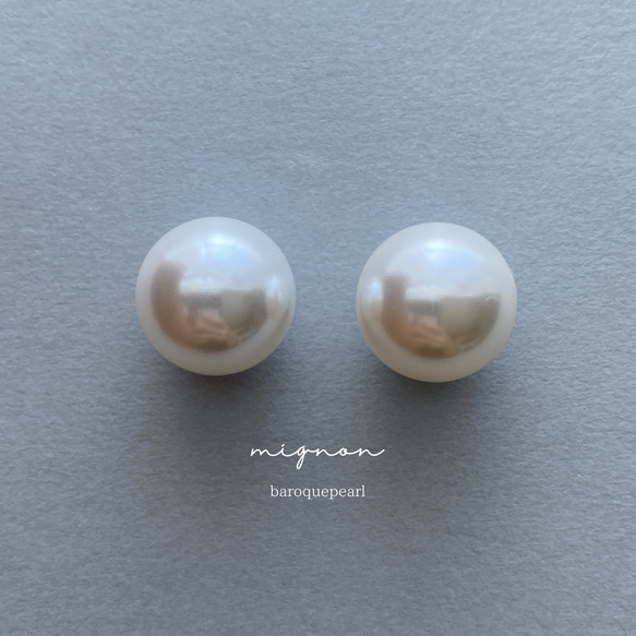 ラウンドパール ラウンドパールピアス ラウンドパールイヤリング イヤリング・ノンホールピアス mignon 通販 15808251 ...