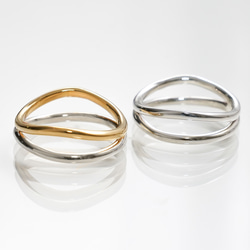 【Partial GP】Trinity wave RING / SV925 ≪送料無料≫ 指輪・リング Kumpel by p 通販 15809828｜Creema(クリーマ)