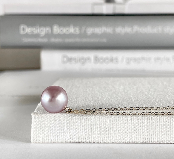 メタリックライトラベンダー 天然真珠ルベルパールのペンダント(K14gf) 9.5mm ネックレス・ペンダント froop 通販 15821968｜Creema(クリーマ)