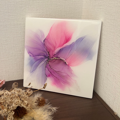 アルコールインクアート 木製パネル レジン加工【世界に一つだけ アルコールインクアート 木製パネル レジン加工【世界に一つだけ
