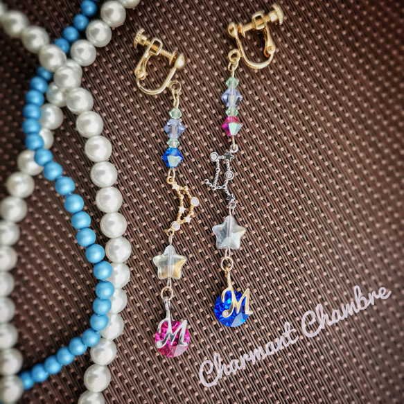 太陽の星と月の星 Étoiles du Soleil , Étoiles de la Lune イヤリング ピアス（フック・チェーン ...