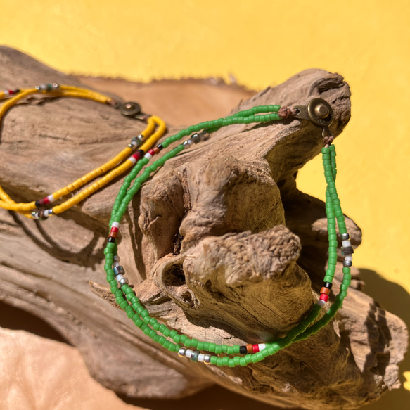 Green/Nature - Beaded Bracelet ブレスレット souleo 通販 15836376｜Creema(クリーマ)