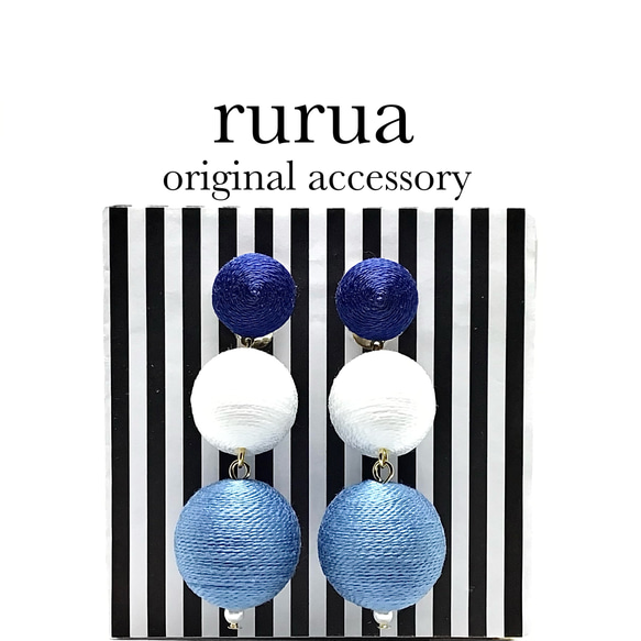 ボンボンピアス ピアス（その他） rurua 通販 15837429｜Creema(クリーマ)