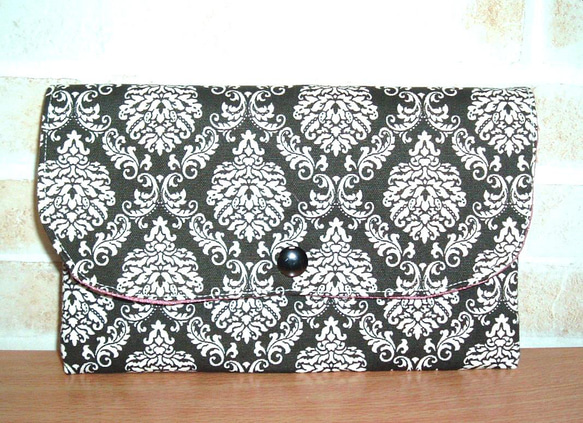 【700円→500円】ダマスク柄のおくすり手帳/通帳ケース チャコールグレー その他ケース チャッピー3 通販 15842468｜Creema ...