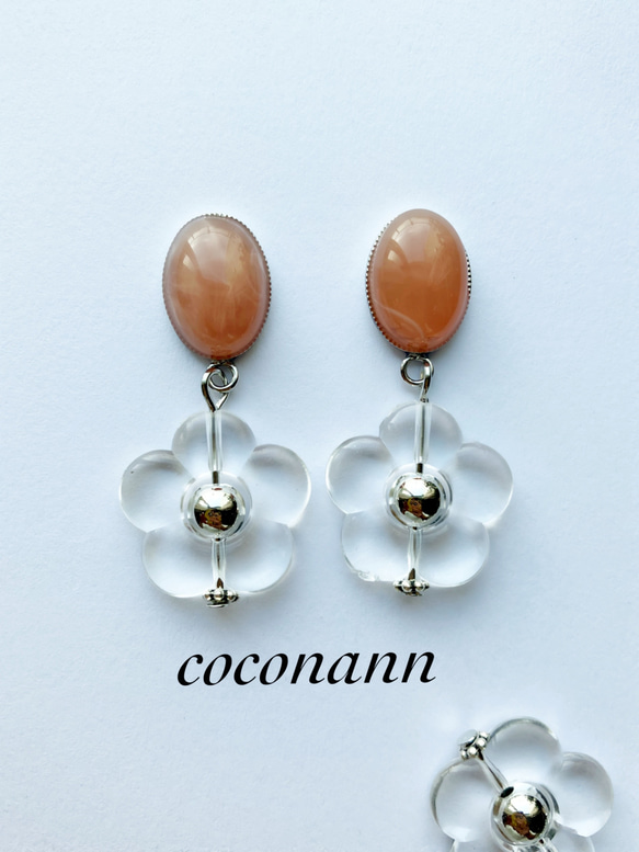 ピンクのフラワーピアス ミニ ピアス（その他） coconann 通販 15848366｜Creema(クリーマ)