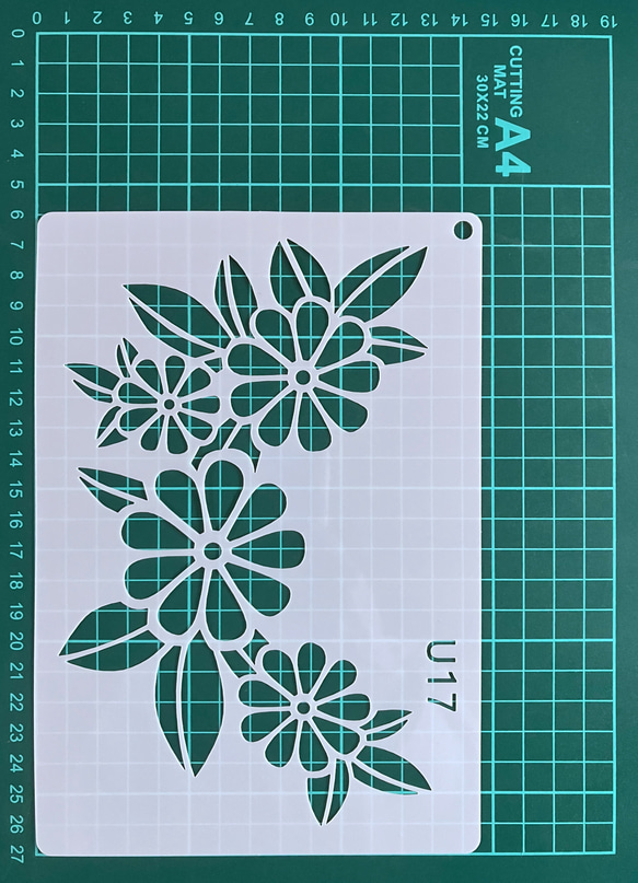 【M-36】 ステンシルシート 5枚 セット 花 鳥 女性 編み図・パターン Re:®︎ 通販 15849619｜Creema(クリーマ)