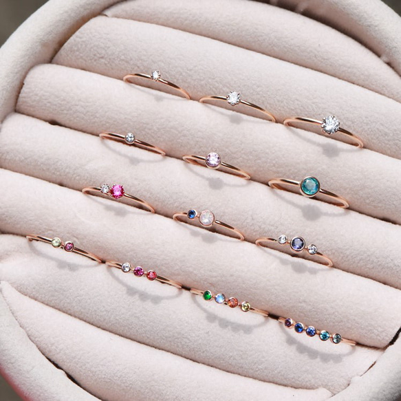 【14kgf】4mm石 35種から選べる天然石リング 1.3mmアーム／アレルギー対応・つけっぱなしok・指輪 指輪・リング Jewelry craft.sachi 通販 15852468 ...