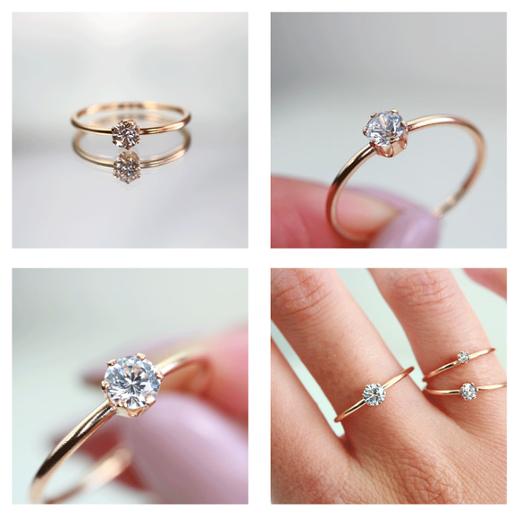 【14kgf】4mm石 35種から選べる天然石リング 1.3mmアーム／アレルギー対応・つけっぱなしok・指輪 指輪・リング Jewelry craft.sachi 通販｜Creema ...