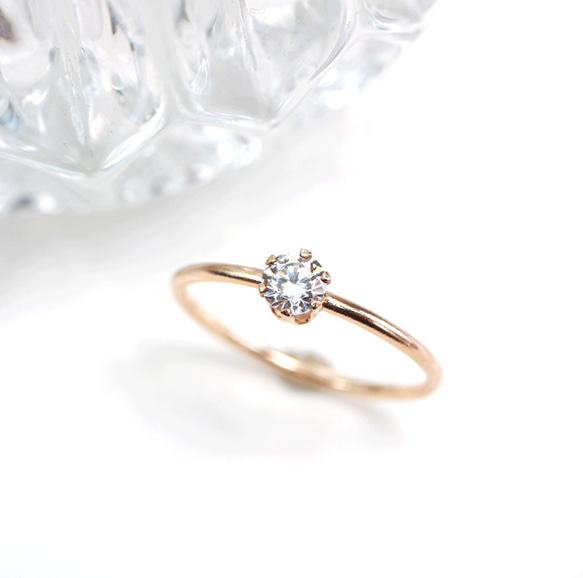 【14kgf】4mm石 35種から選べる天然石リング 1.3mmアーム／アレルギー対応・つけっぱなしok・指輪 指輪・リング Jewelry craft.sachi 通販｜Creema ...